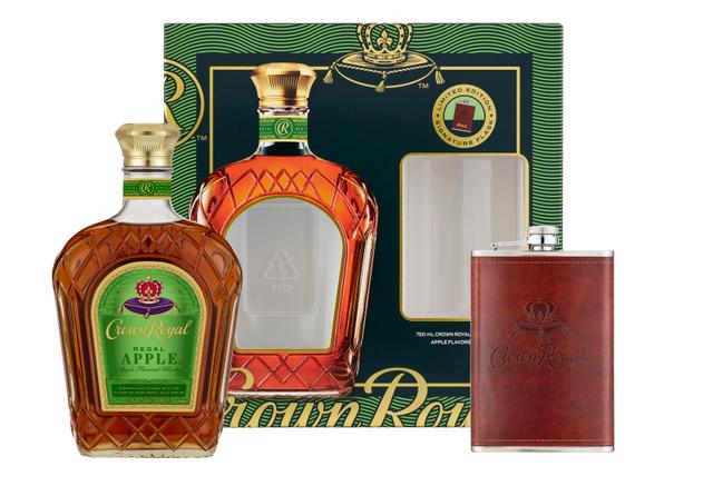 Crown Royal Regal Apple Flavored Whisky With Leather Wrapped Flask ...